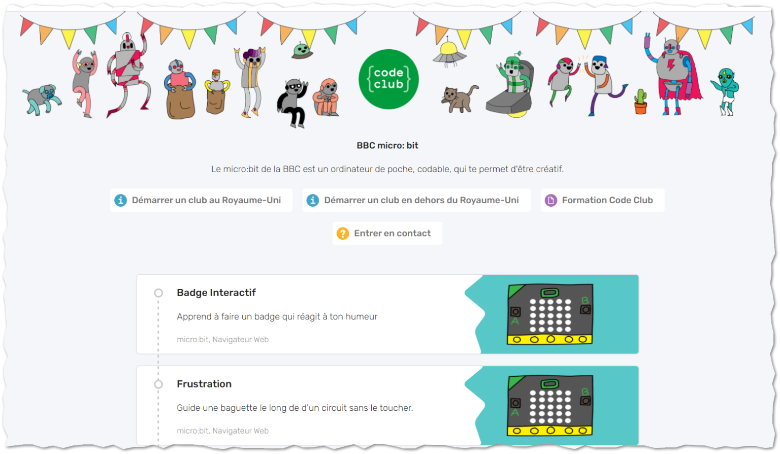 Le micro:bit – RECIT CSSHBO